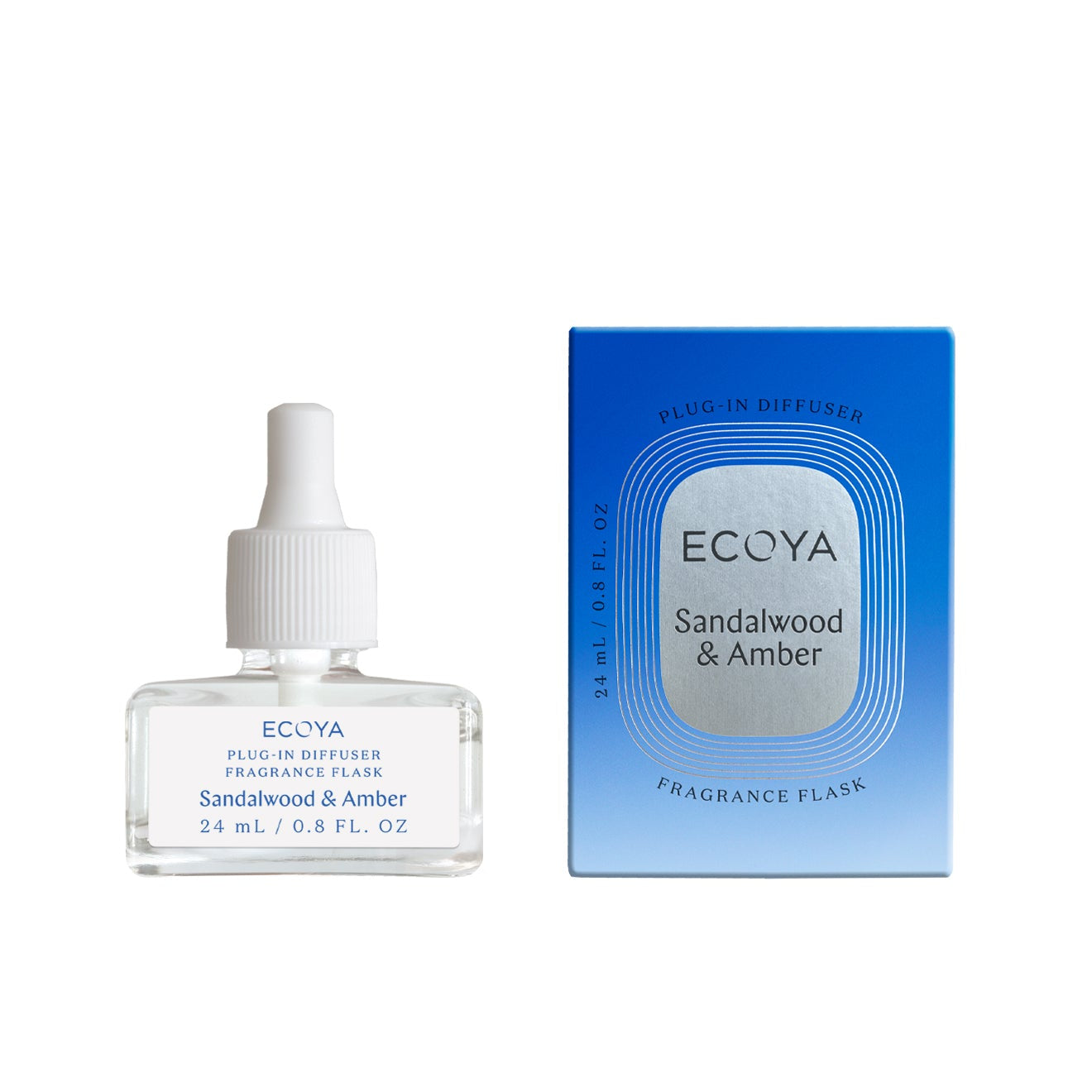 Ecoya Plug-In Diffuser Fragrance Flask - Sandalwood + Amber – Loft ...