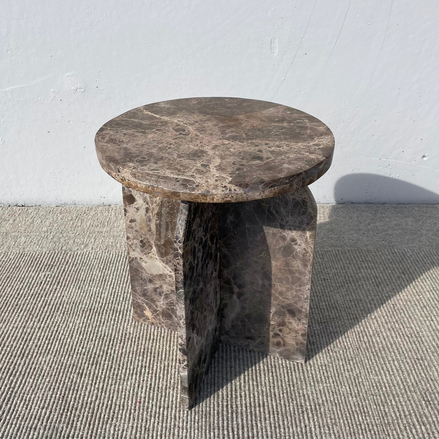 Emperor Side Table - Emperador Marble – Loft Furniture NZ