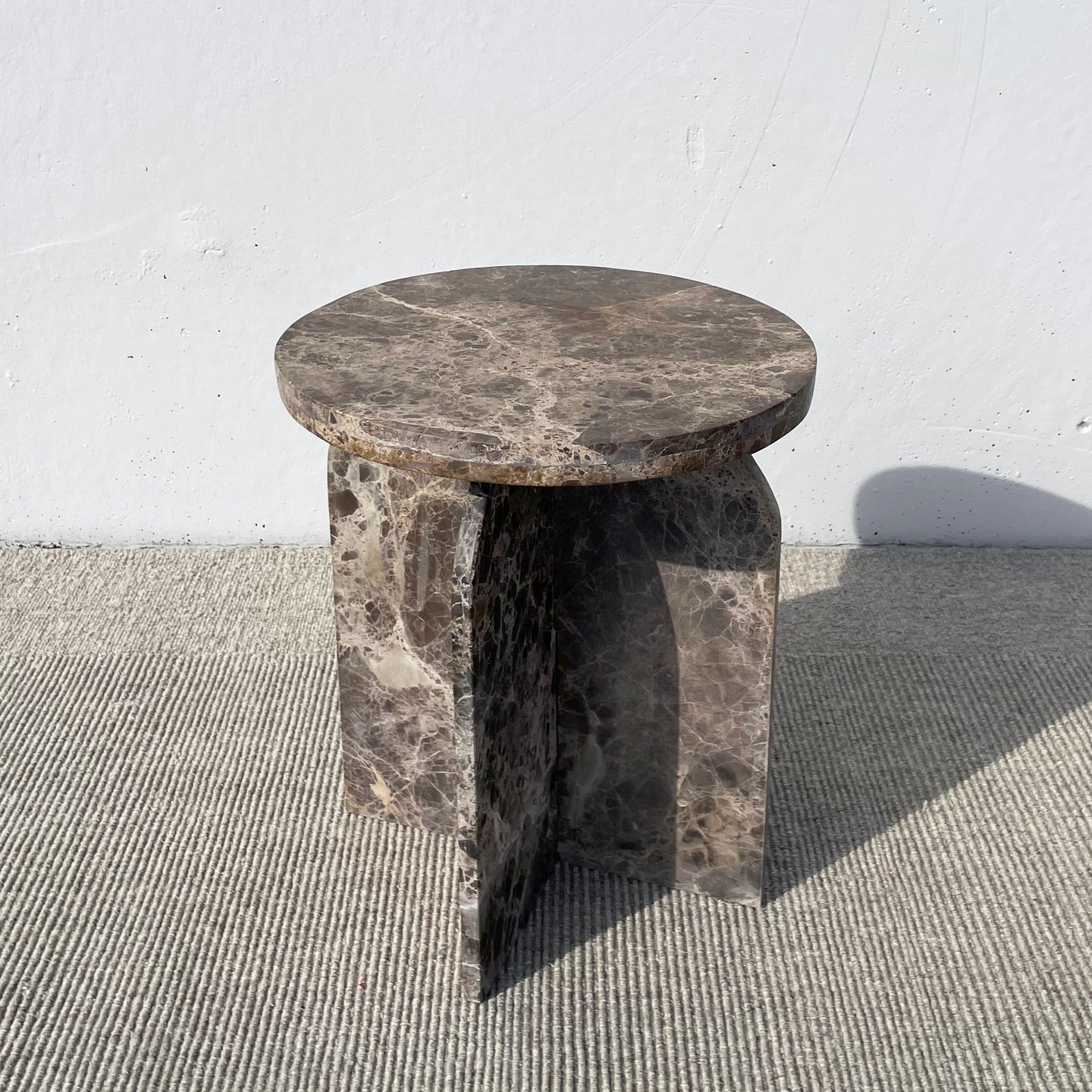 Emperor Side Table - Emperador Marble – Loft Furniture NZ