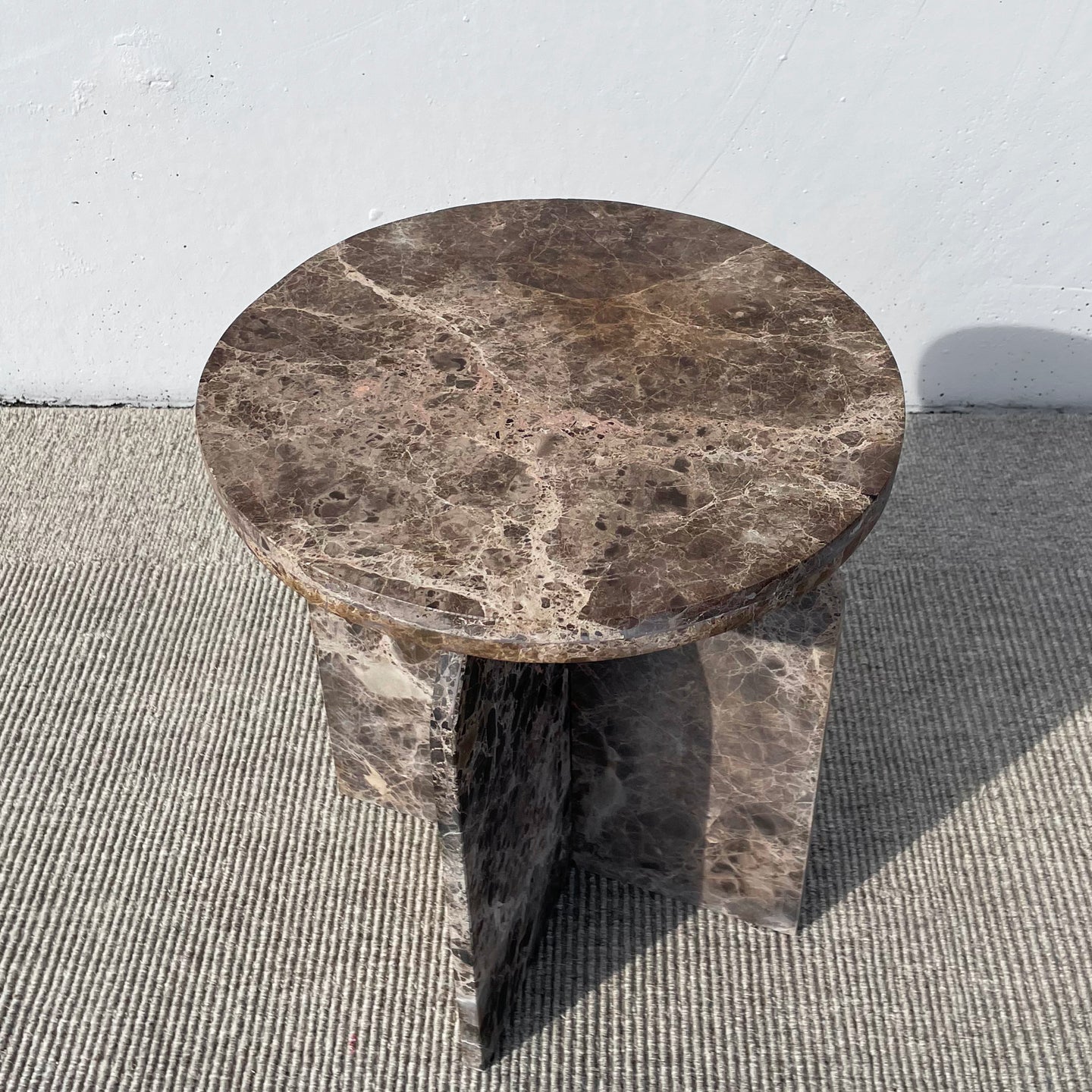 Emperor Side Table - Emperador Marble – Loft Furniture NZ