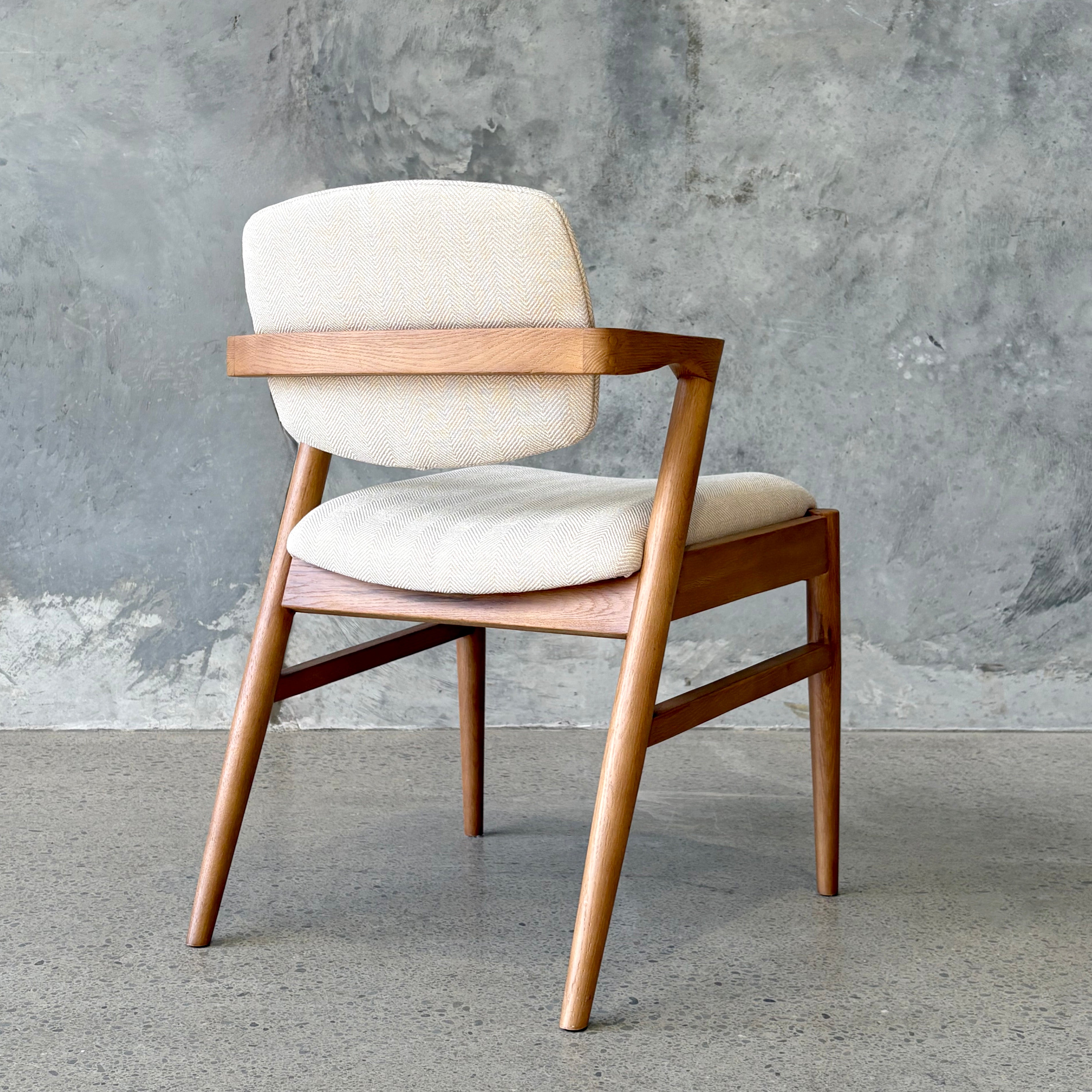 Freddy Dining Chair - Herringbone – Loft Furniture NZ