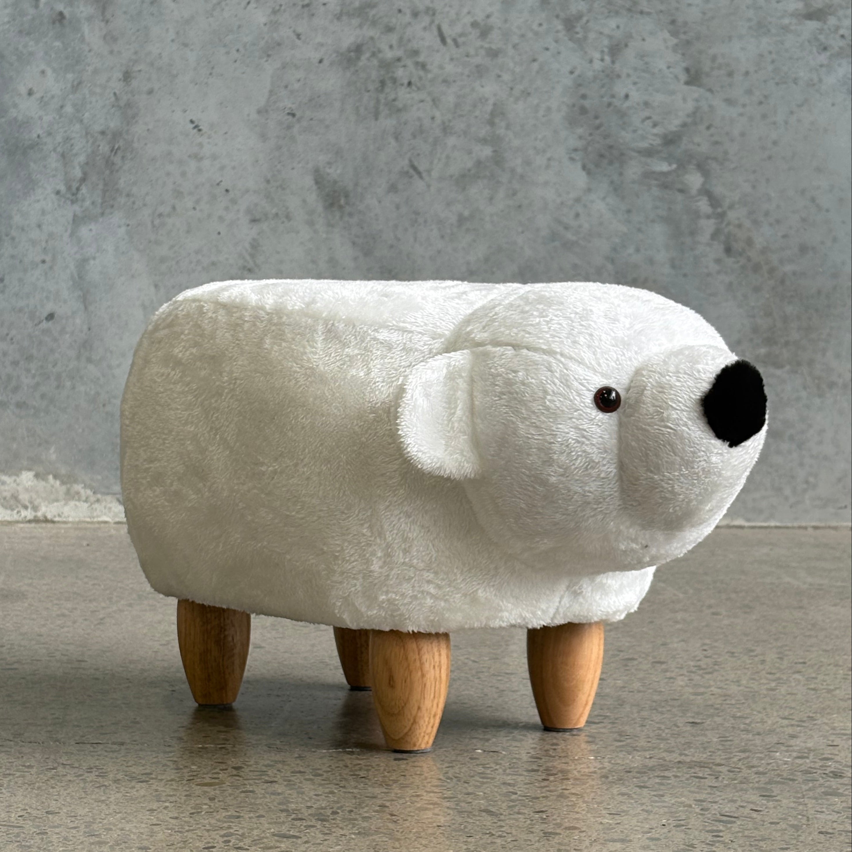 Animal Ottoman - Paulie the Polar Bear – Loft Furniture NZ