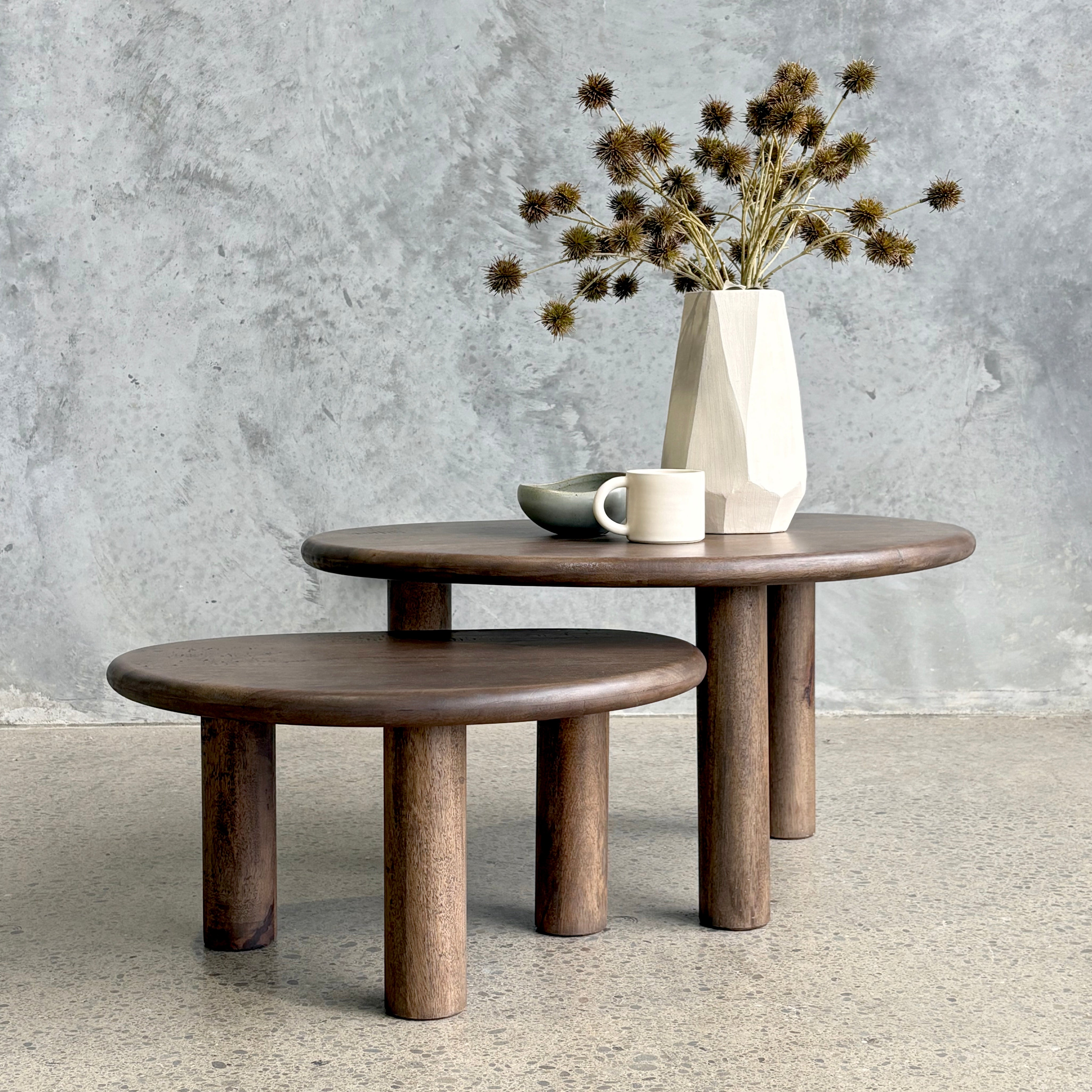 Pinto Nesting Coffee Tables - Soft Brown – Loft Furniture NZ