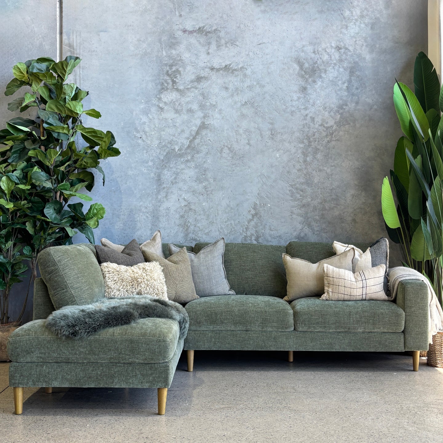 Madeleine Chaise Sofa - Heritage – Loft Furniture NZ