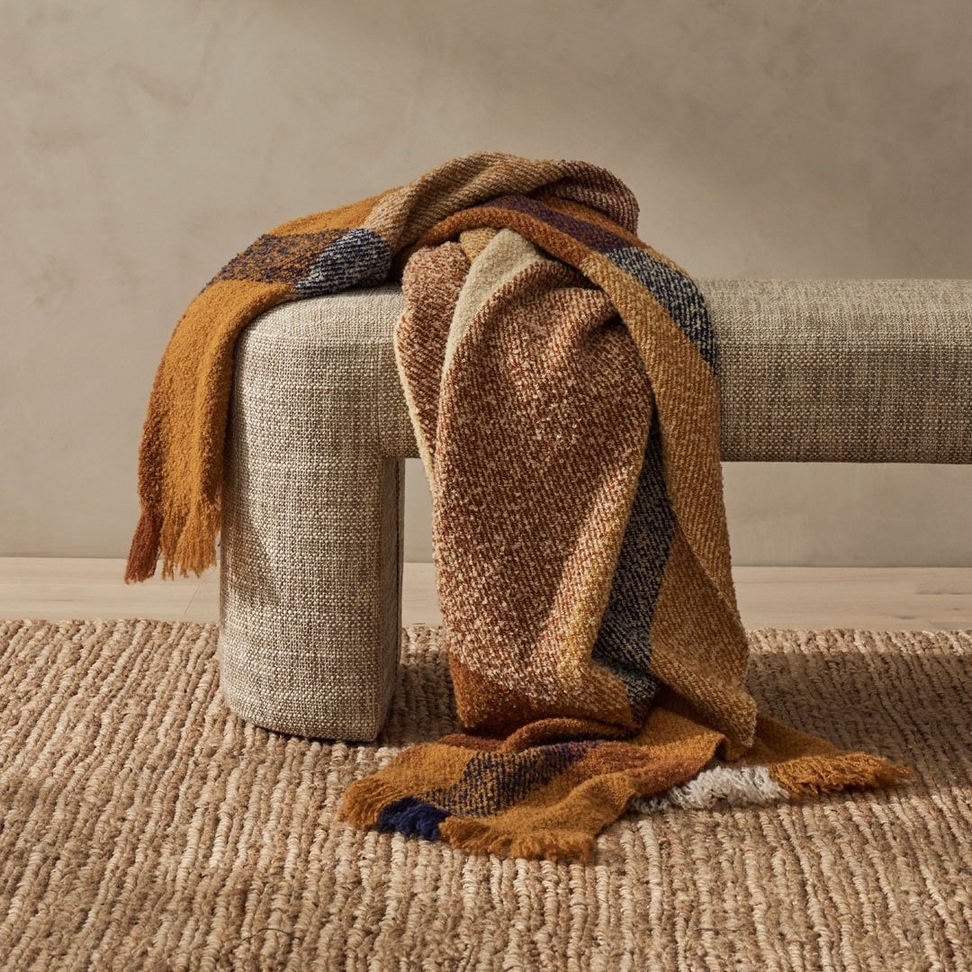 Ormand Wool Throw - Spice - Made in NZ – Loft Furniture NZ