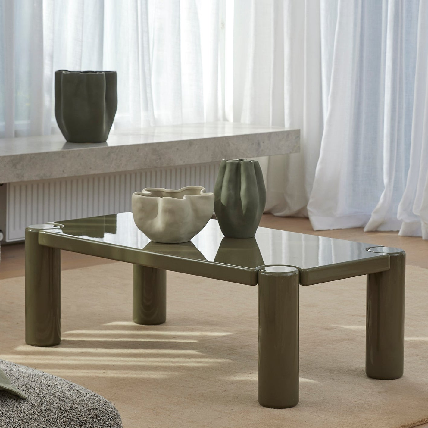 Wade Coffee Table - Green – Loft Furniture NZ